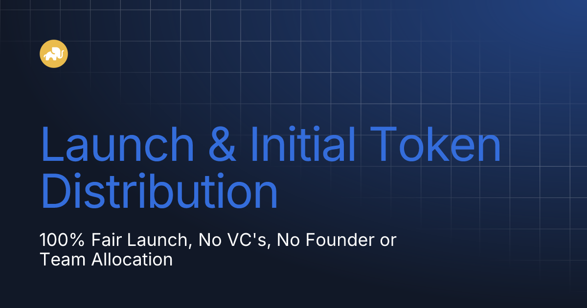 Launch & Initial Token Distribution | Elephant Money